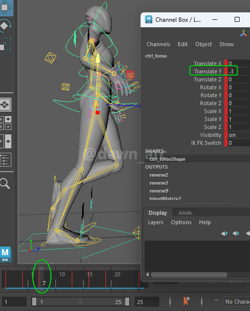 [Maya]Keyframe 02 - Walk Cycle